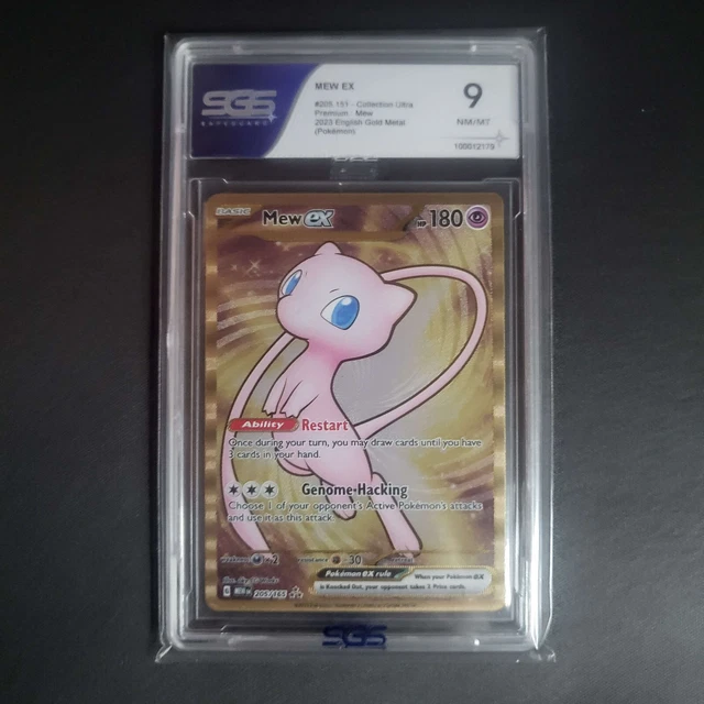 CARTE POKÉMON MEW Ex 205/165 Gold Metal Promo Ev 3.5 151 SGS 9 NO BGS ...