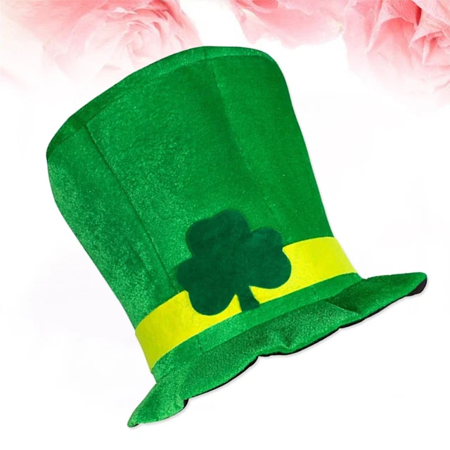 ST.PATRICKS DAY FANCY Dress Clover Hat Velour Topper Festival New Hair ...