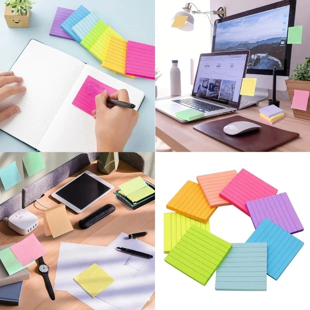 COLORED NOTE PAPER 360 Sheets 3x3Inch Adhesive Note Paper Small ...