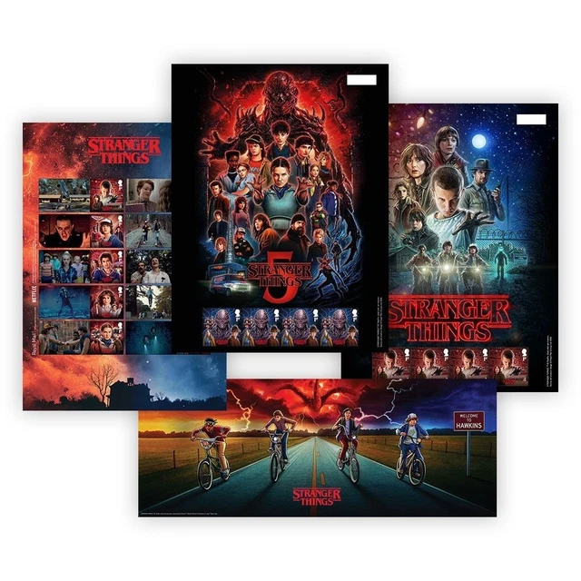 ROYAL MAIL EXCLUSIVE Stranger Things Stamp Sheet Bundle £88.06 ...