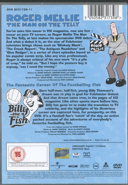 VIZ (CARTOON) ROGER Melly Man On the Telly / Billy the Fish DVD Arab ...