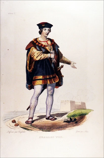 GUERRE D'ITALIE: CHARLES VIII mari d'ANNE de BRETAGNE devant NAPLES ...