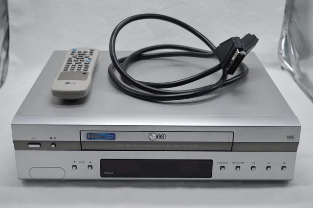 MAGNÉTOSCOPE LECTEUR CASSETTE enregistreur recorder VHS K7 LG MG23 + télécommand EUR 99,90 ...