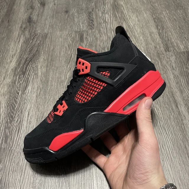 *PORTÉ UNE FOIS* Air Jordan 4 rétro tonnerre rouge taille 6Y 2022 ...