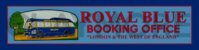 ROYAL BLUE BOOKING OFFICE COACH BUS car sticker camper van Motorcycle ...