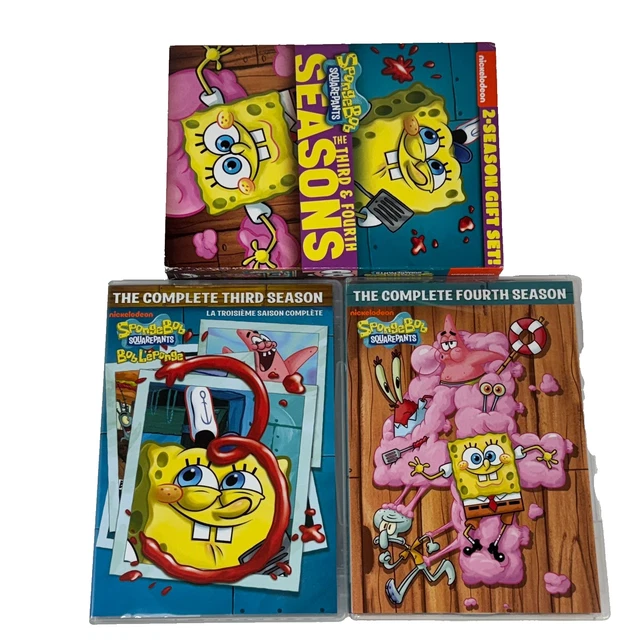 SPONGEBOB SQUAREPANTS: COMPLETE Third Fourth Season DVD 8 Disc Set ...