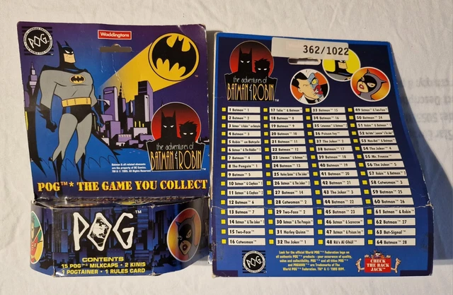 VINTAGE BATMAN & Robin Pog Pogs - Collectable Item / 1995 / Boxed ...