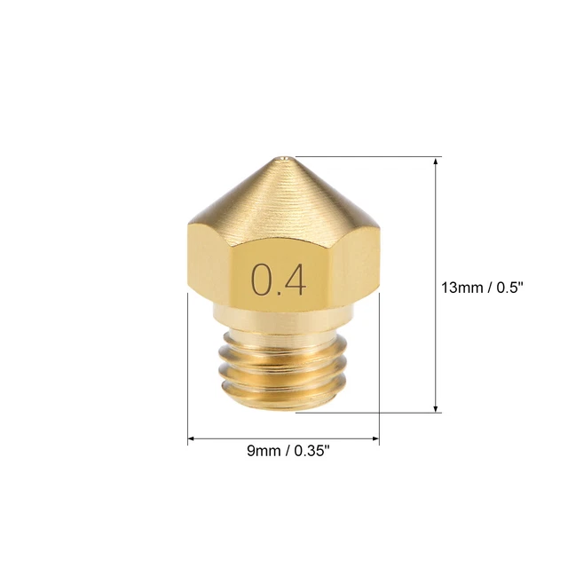 0.4MM 3D PRINTER Nozzle Head M7 Thread MK10 1.75mm Extruder Print ...