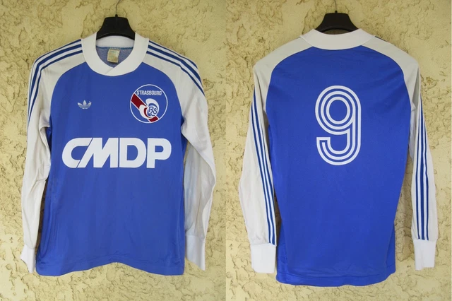 MAILLOT R.C STRASBOURG n°9 vintage CMDP ADIDAS trikot shirt L/S Ventex ...