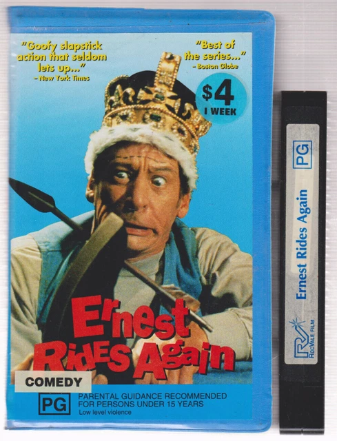 RARE VHS VIDEO Tape ERNEST RIDES AGAIN Big Box Ex-Rental Clamshell RocVale EUR 8,74 - PicClick FR
