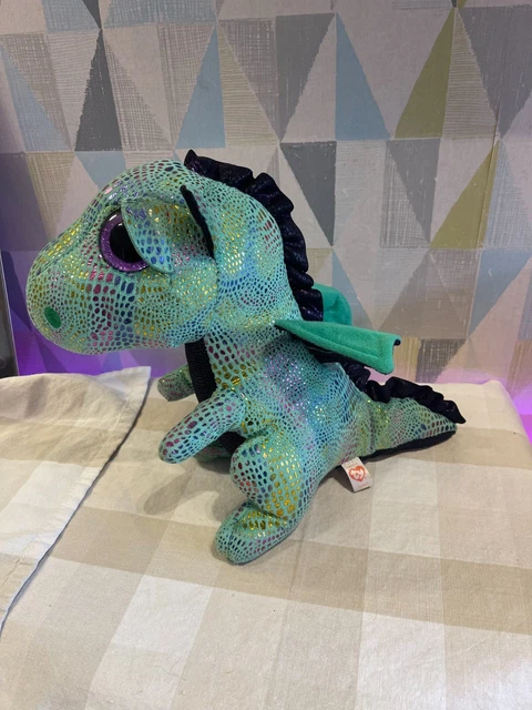 TY CINDER THE Green Dragon Beanie Boos Plush Soft Toy 24cm / 10” £0.99 ...