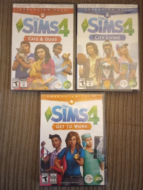 NEW SEALED THE Sims 4 PC CD ROM Expansion Packs Cats Dogs City Get to ...
