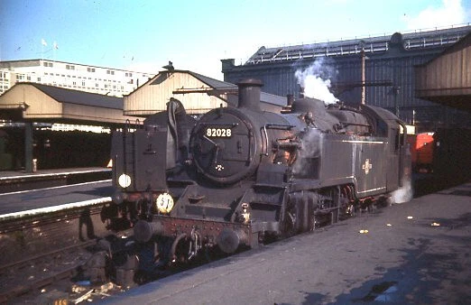 ORIGINAL COLOUR SLIDE of 82028 BR Standard steam loco £4.99 - PicClick UK