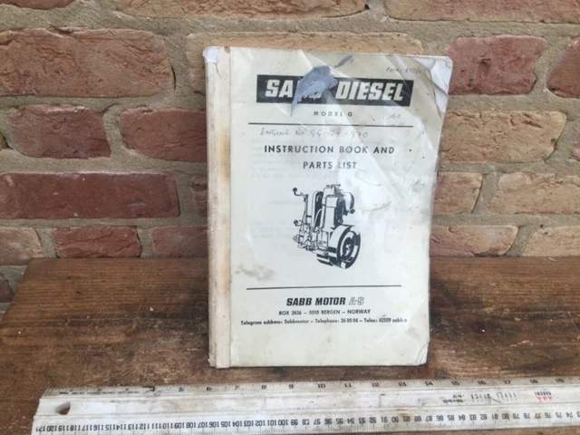 SABB MARINE DIESEL Engine Manual / spare parts list model / AS engine ...