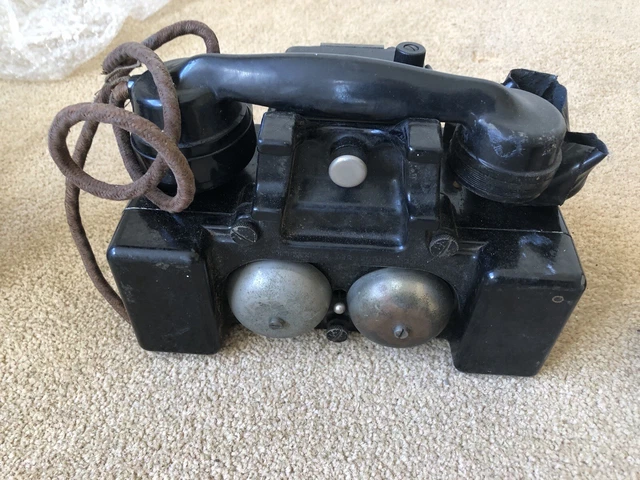 Ww2 Army Soldier Field Communication Bakelite Telephone £30 00