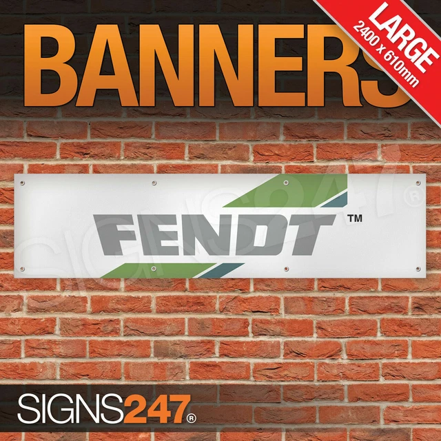 FENDT TRACTORS GARAGE Workshop Banner LARGE PVC Sign Display Motorsport ...