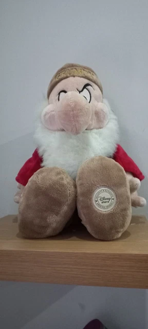 DISNEY STORE SNOW White & 7 Dwarfs GRUMPY Plush Cuddly Toy.Used.Good ...