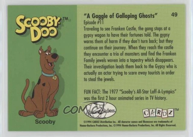 1994 CARDZ HANNA-BARBERA Classics Scooby-Doo A Gaggle of Galloping ...