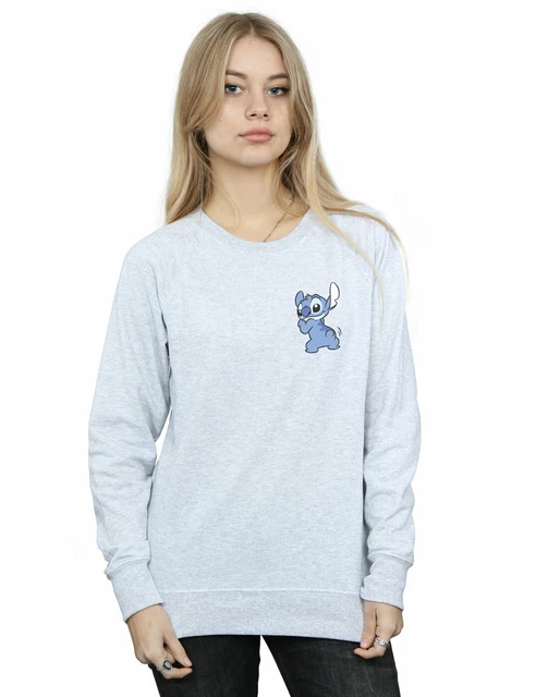DISNEY DONNA LILO & Stitch Stitch Backside Breast Print Felpa EUR 40,25 ...