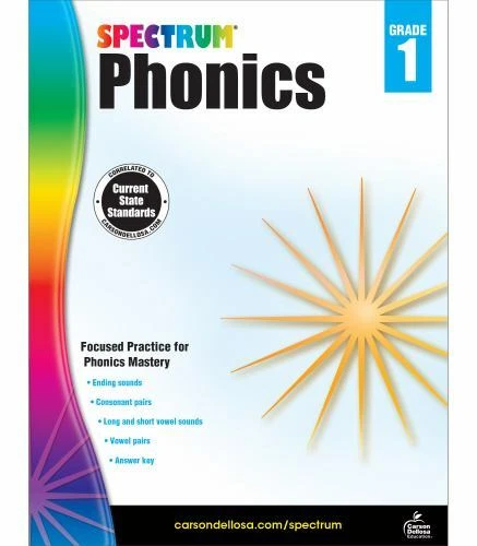 SPECTRUM 1ST GRADE Phonics Workbooks Vowel Consonant And Ending spectrum-1st-grade-phonics-workbooks-vowel-consonant-and-ending