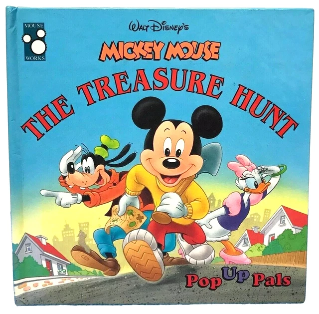 VINTAGE WALT DISNEY Company Mickey Mouse Treasure Hunt Pop Up Pals Book ...