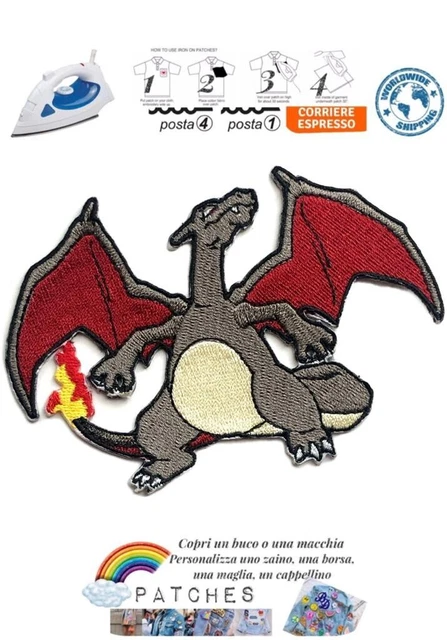 PATCH SHINY MEGA Charizard Y Pokémon toppa termoadesiva iron monster embroidered EUR 6,49 ...