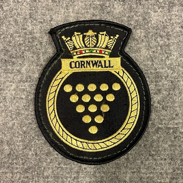 ROYAL NAVY SURPLUS HMS Cornwall Surface Fleet Aircrew Patch , Red & White Ensign $52.21 ...