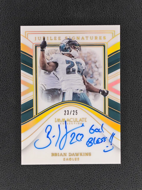 2023 IMMACULÉE BRIAN Dawkins Eagles Jubilee Signatures Auto Holo Gold ...