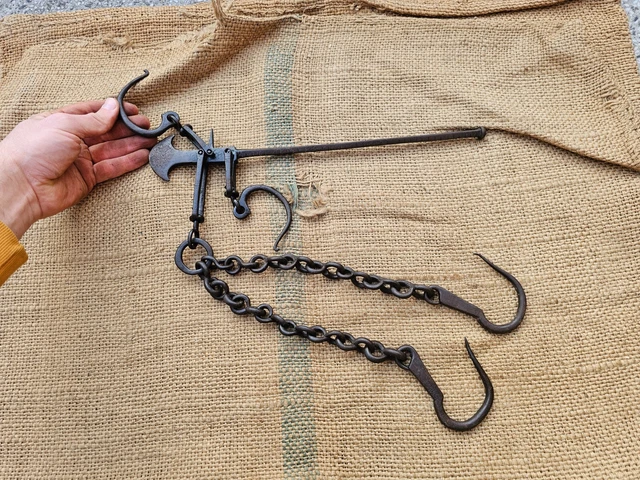 SMALL ANTIQUE OTTOMAN Empire Steelyard Balance Scale Hand Forged ...