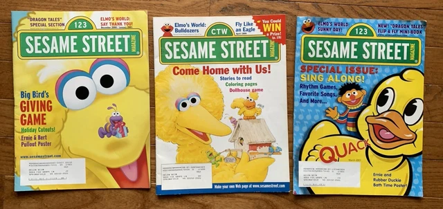 LOT OF 3 Sesame Street Magazines Vintage April 1999 December 2000 March ...
