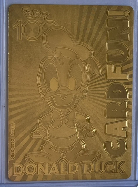 DONALD DUCK 2023 Card Fun Disney 100 Photolithography Gold /100 #D100 ...