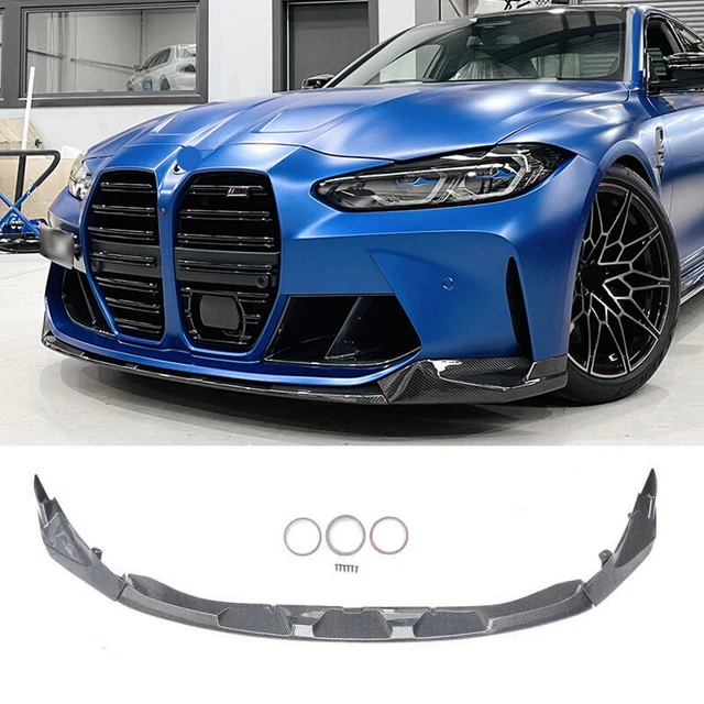 FRONT BUMPER LIP Carbon Fiber Style For 2021-2023 BMW G80 M3 G82 M4 Splitter ABS EUR 200,09 ...