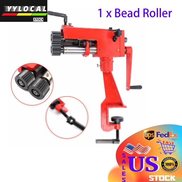7& RED SHEET Metal Bead Roller Bending Bender Rolling Machine + 6 Dies ...