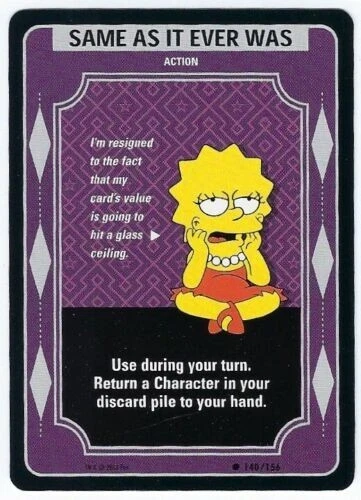2003 WIZARD SIMPSONS Trading Game Card Lisa Simpson Trading Places #140 ...