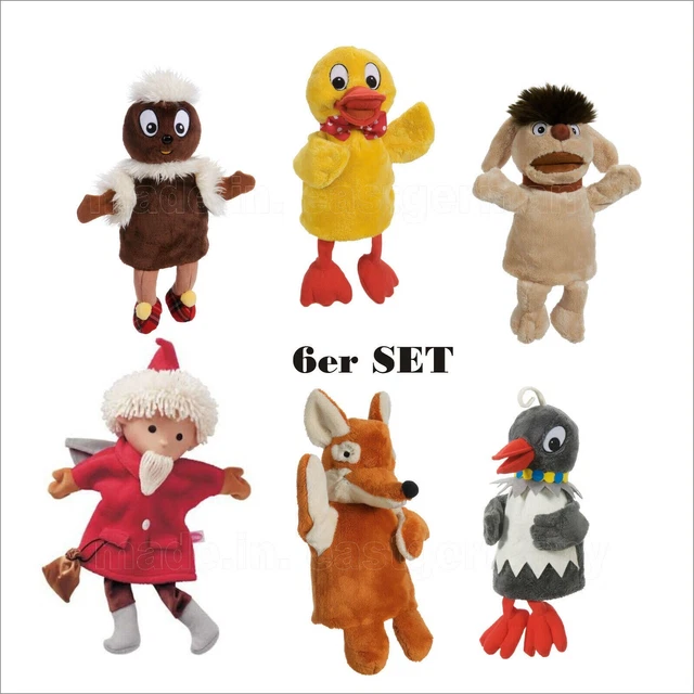 GRS HANDPUPPEN - Set - Sandmann, Pitti, Schnatterinchen, Moppi, Fuchs ...