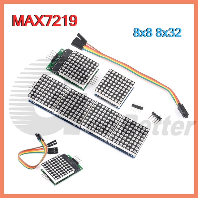 MAX7219 LED DOT Matrix Module 8x8 , 8x32 LED Display For Raspberry ...