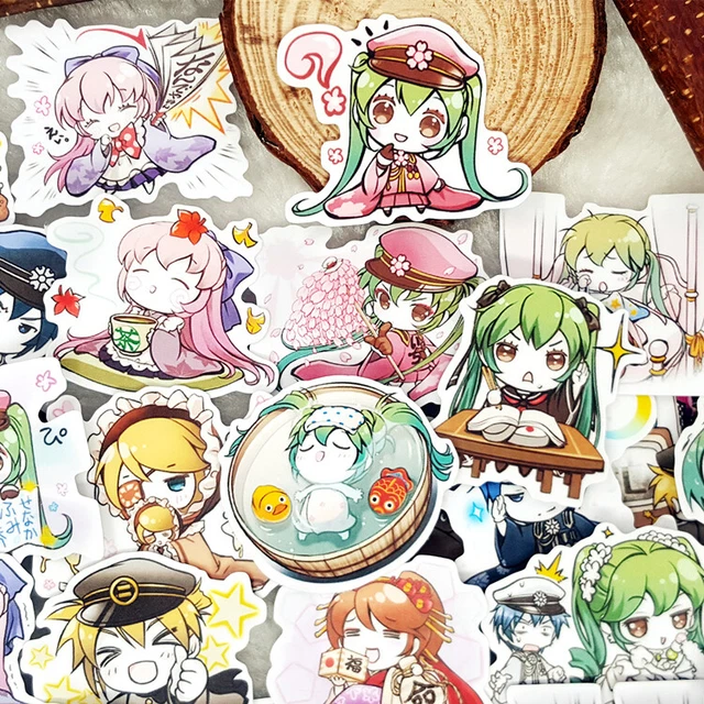 40 ULTRA CUTE Hatsune Miku Scrapbooking Stickers Emoticon Anime Kawaii ...