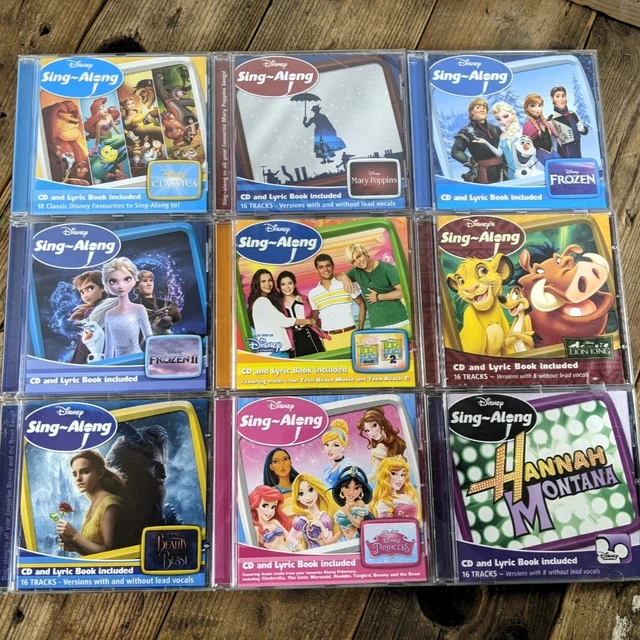 DISNEY CD SING-ALONG Compilation Bundle x9 ~ Frozen, Mary Poppins ...