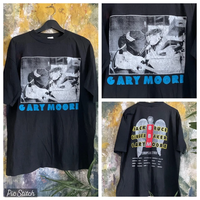GARY MOORE GINGER Baker Jack Bruce European Tour Rare Vintage T Shirt £ ...