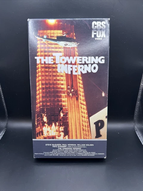 THE TOWERING INFERNO VHS tape CBS Fox 1974 Paul Newman Steve McQueen £5 ...