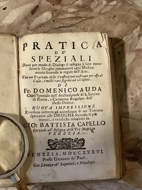 AUDA PRATICA SPEZIALI 1736 Farmacia farmacologia Ricettario Medicina ...