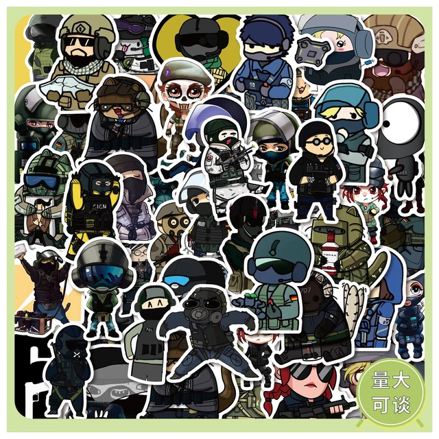RAINBOW SIX SIEGE Waterproof Vinyl Decal Stickers Laptop Bottle Phone ...