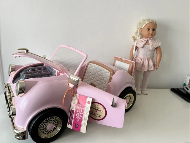 OUR GENERATION RETRO Cruiser Car Plus Doll Pink £69.99 - PicClick UK