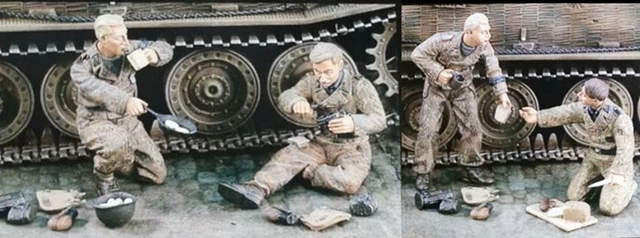 1/35 SCALE WWII German Tank Crew at Rest Resin Model Kit 4 figures ONLY ...