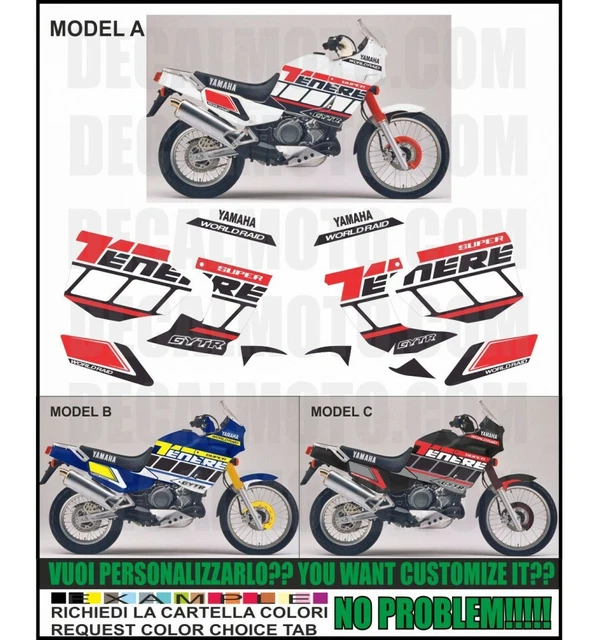KIT AUTOCOLLANT STICKERS compatible XT 750 Z SUPER Ténéré FACTORY ...