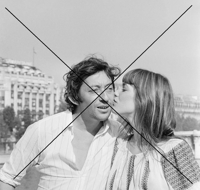 PHOTO DE SERGE Gainsbourg Jane Birkin 1970 EUR 6,50 - PicClick FR