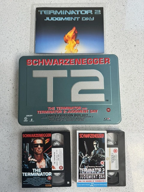VINTAGE SCHWARZENEGGER T2 Terminator Double VHS Box Set Limited Edition ...