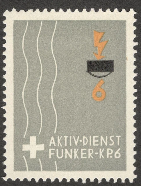 (AOP) SWITZERLAND WW2 Soldatenmarken Soldier stamp Radio - FUNKER KP.6 ...
