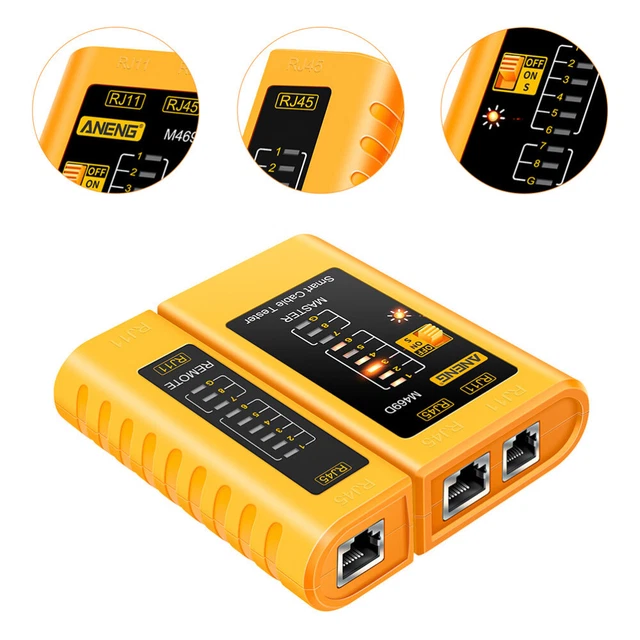 NETWORK TESTER CABLE Certifier LCD Wire Tester Tool Computer PC £7.88 ...