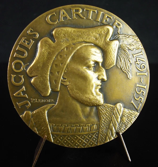 MEDAL JACQUES CARTIER Navigator/Explorer/Discovery Of Canada Saint-Malo ...